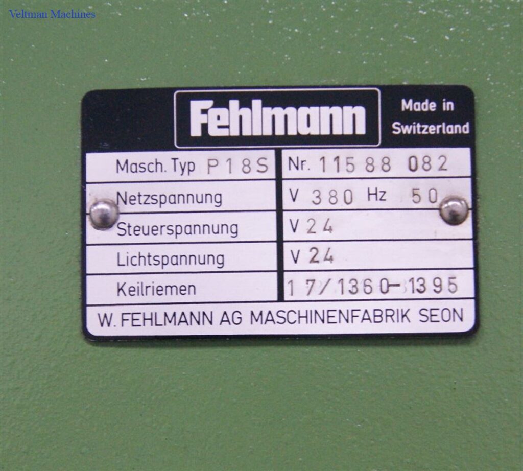 Jig drilling machine Fehlmann P18S - Veltmanmachines