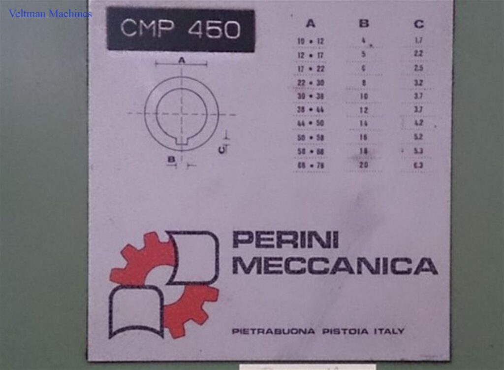 Keyway slotting machine Perini CMP 450 - Veltmanmachines